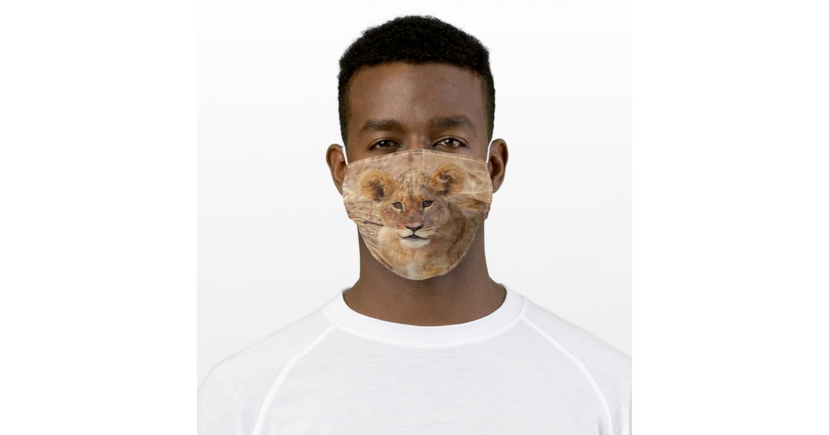 Lion Cub Face Mask | Zazzle