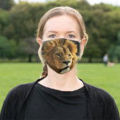 Lion Face Adult Cloth Face Mask | Zazzle