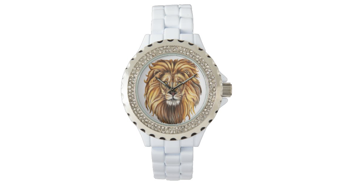 Lion Face Illustration Watch | Zazzle