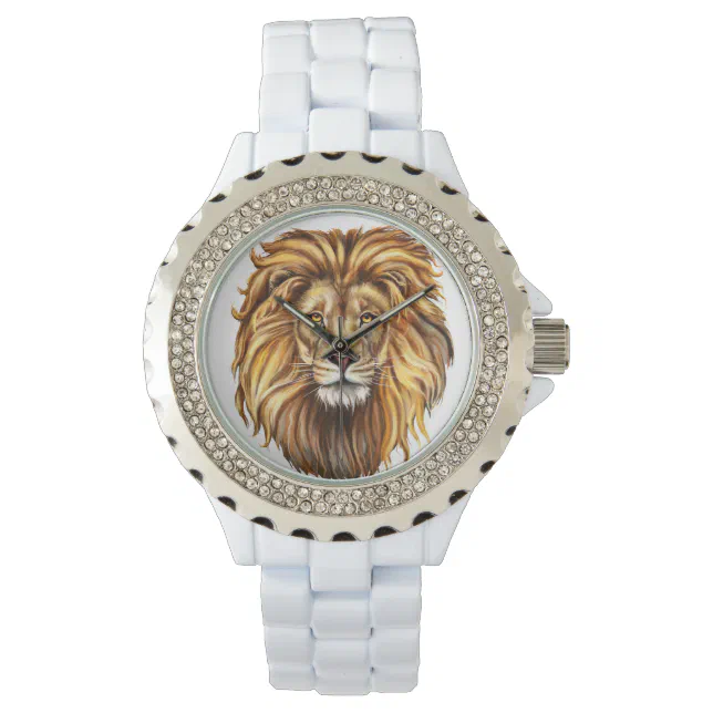 Lion Face Illustration Watch | Zazzle