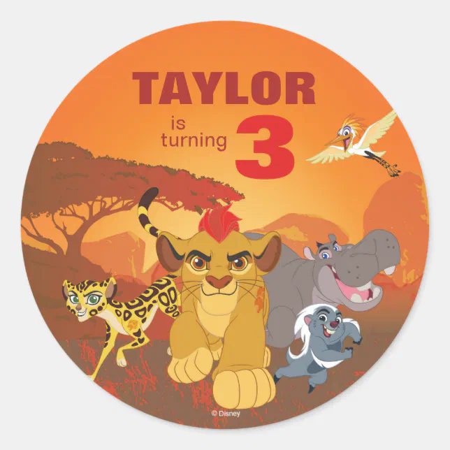 Lion Guard | Birthday Classic Round Sticker | Zazzle