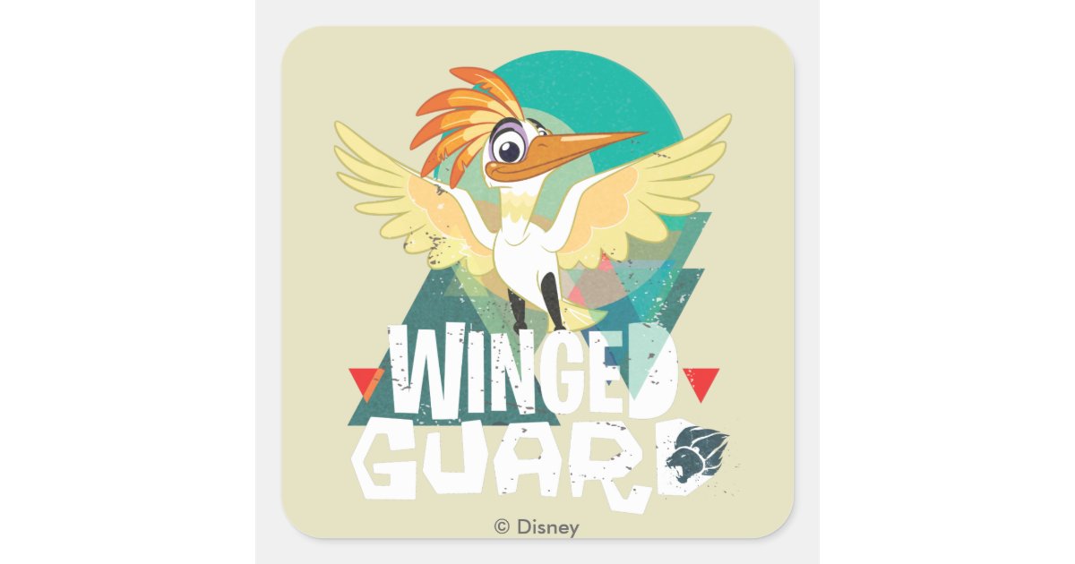 Lion Guard | Winged Guard Ono Square Sticker | Zazzle