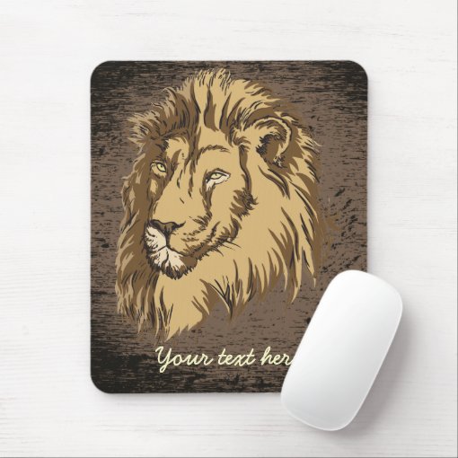 Lion head custom mousepad | Zazzle
