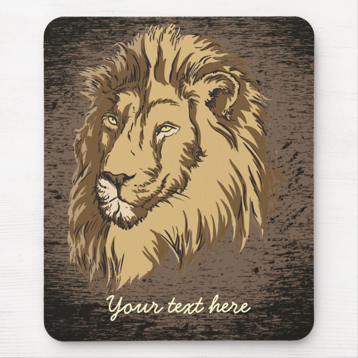 Lion head custom mousepad | Zazzle