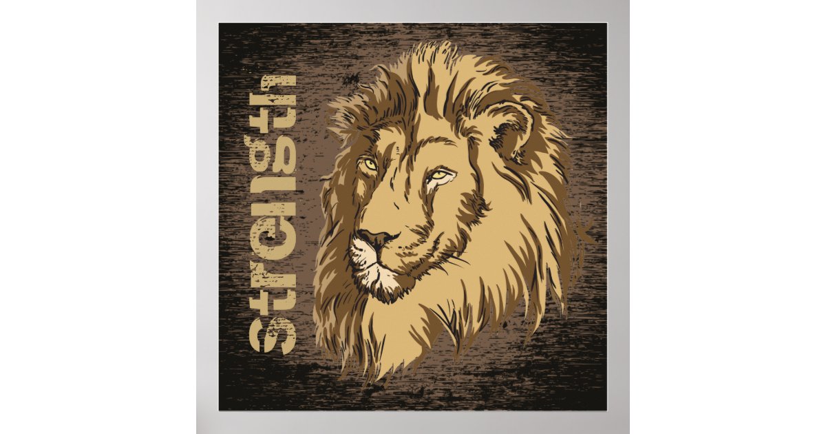 Lion head custom poster | Zazzle