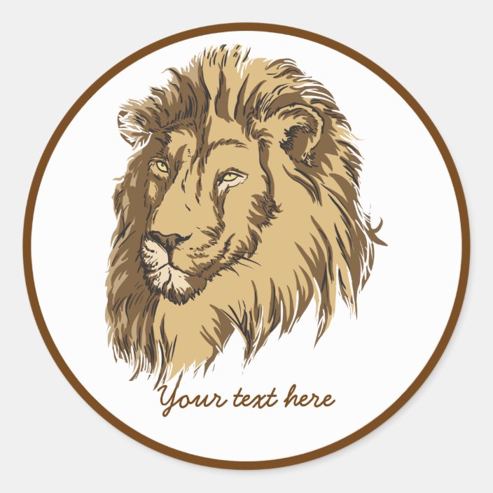 Lion head custom sticker | Zazzle.com