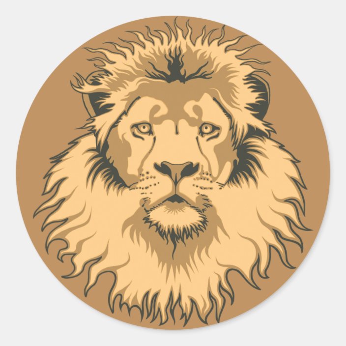 Lion Head Sticker | Zazzle.com