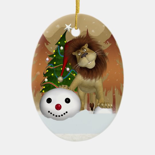 Lion Holiday Ornament - Christmas Tree Ornament | Zazzle.com