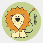 Cute Lion Baby Shower Sticker | Zazzle.com