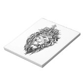 Lion in crown notepad | Zazzle