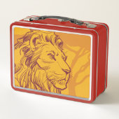 Lion King | Adult Simba Profile Sketch Metal Lunch Box | Zazzle