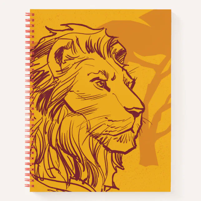 Lion King | Adult Simba Profile Sketch Notebook | Zazzle