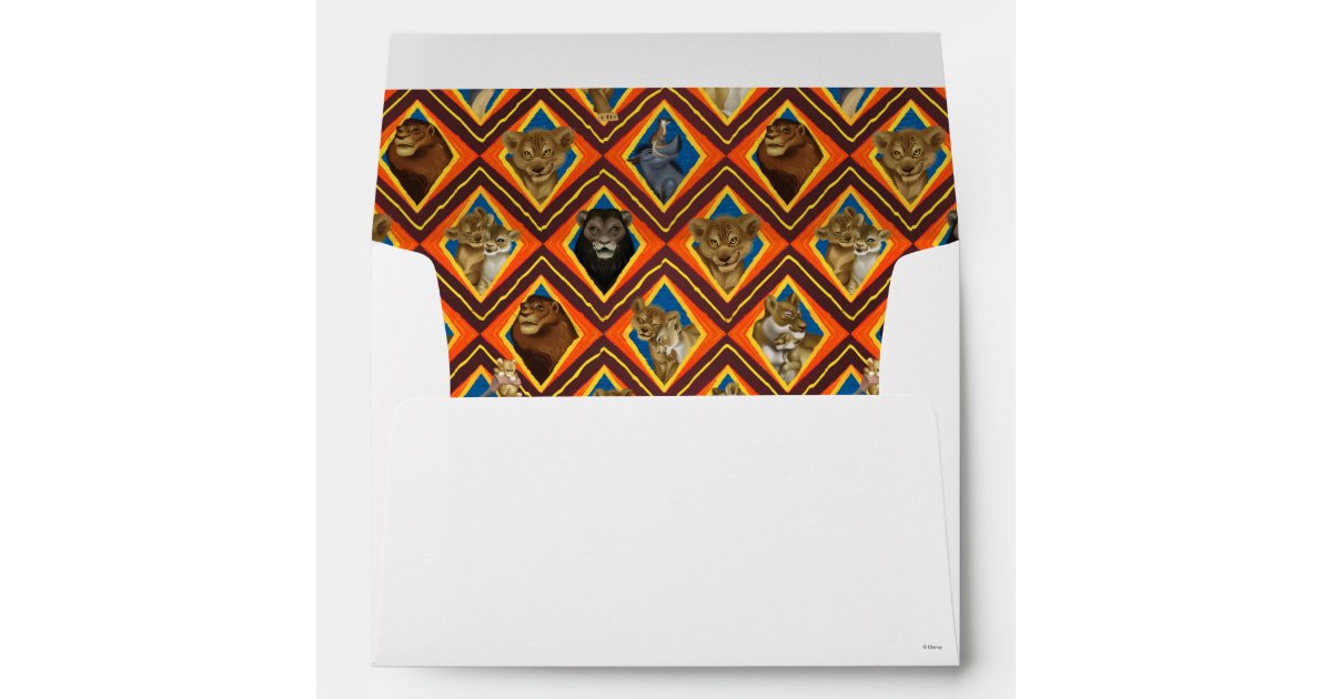 Lion King | Characters Diamond Pattern Envelope | Zazzle
