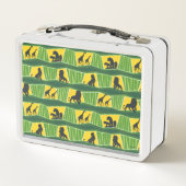Lion King | Green & Gold Animal Pattern Metal Lunch Box | Zazzle