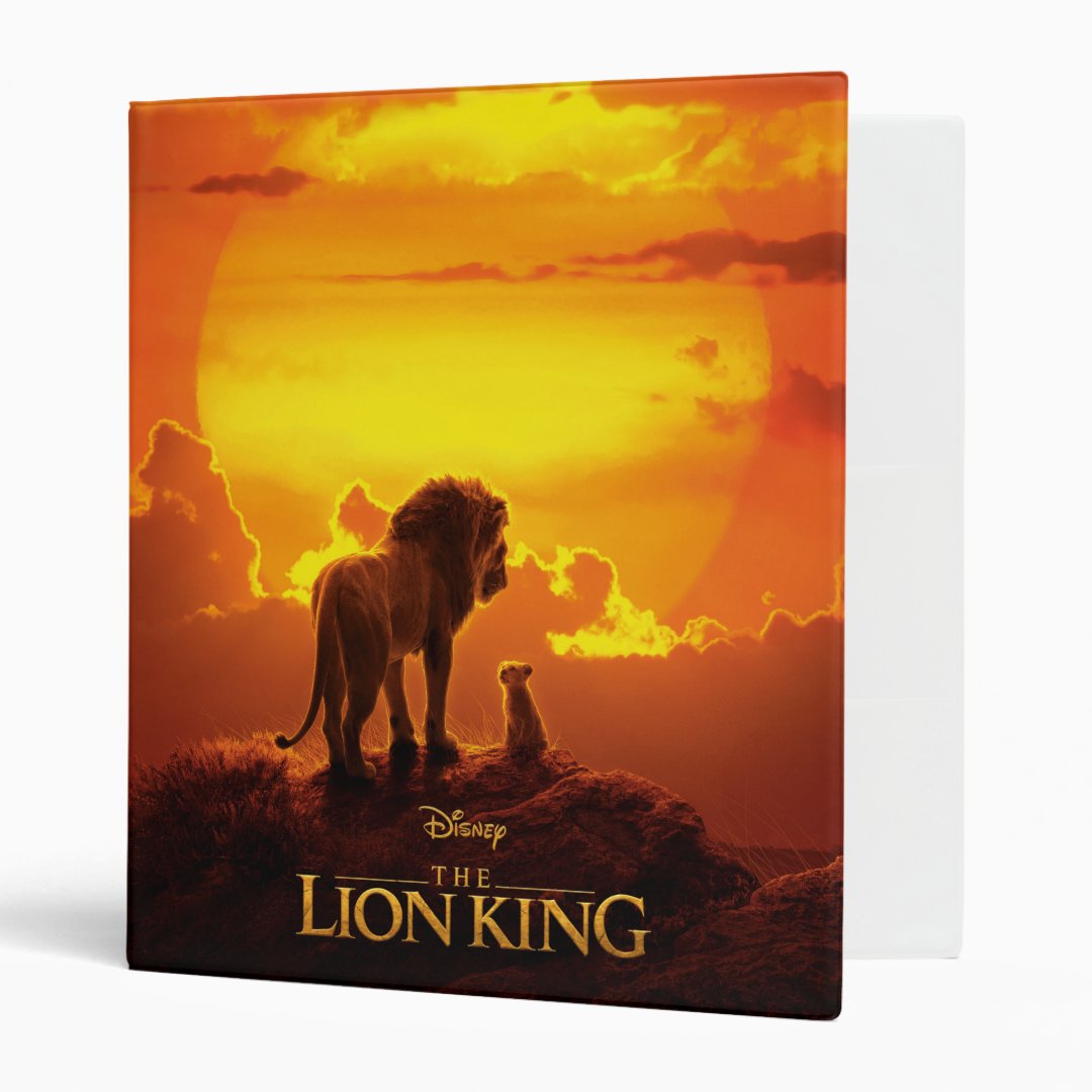 Lion King | Mufasa & Simba At Sunset 3 Ring Binder | Zazzle