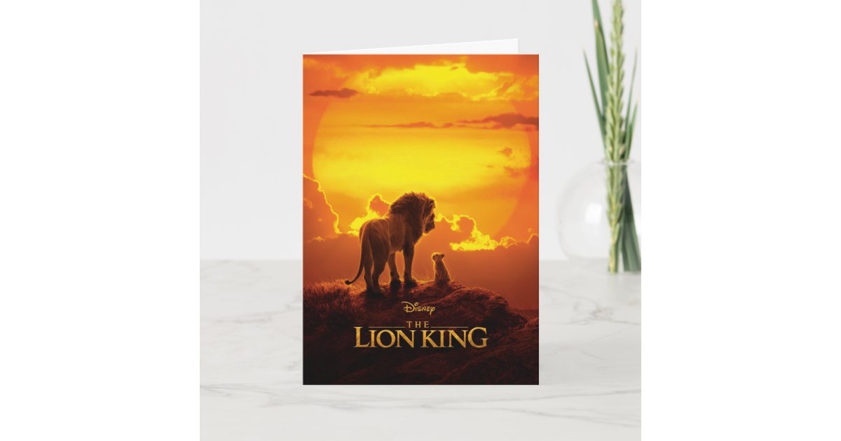 Lion King | Mufasa & Simba At Sunset Card | Zazzle.com