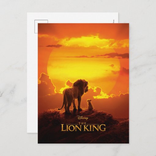 Lion King | Mufasa & Simba At Sunset Postcard | Zazzle