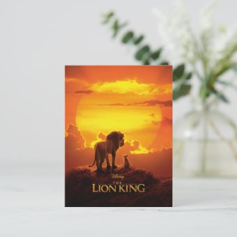Lion King | Mufasa & Simba At Sunset Postcard | Zazzle