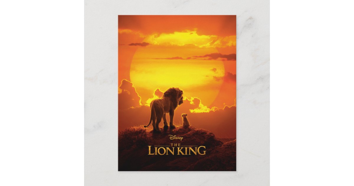 Lion King | Mufasa & Simba At Sunset Postcard | Zazzle