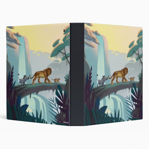 Lion King | Pumbaa, Simba, & Timon Crossing Log 3 Ring Binder | Zazzle