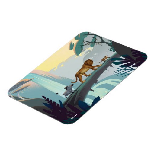 Lion King | Pumbaa, Simba, & Timon Crossing Log Magnet | Zazzle