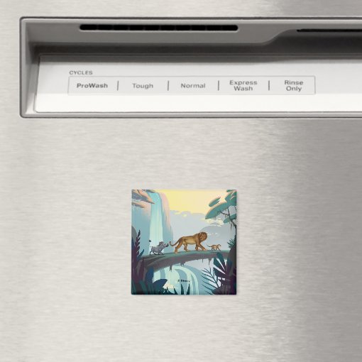 Lion King | Pumbaa, Simba, & Timon Crossing Log Magnet | Zazzle