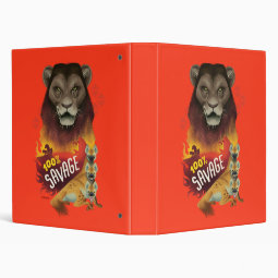 Lion King | Scar & Hyenas "100% Savage" 3 Ring Binder | Zazzle