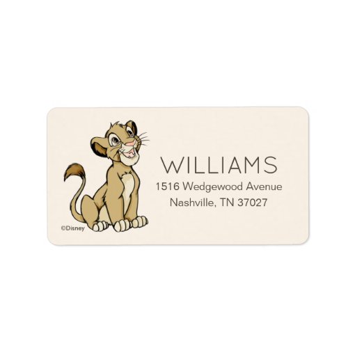 Lion King - Simba | Baby Shower Label | Zazzle