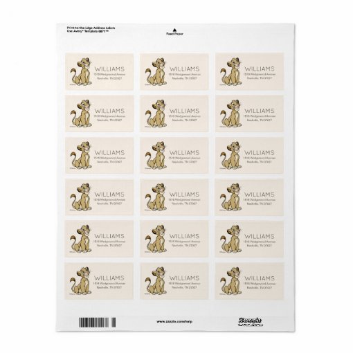 Lion King - Simba | Baby Shower Label | Zazzle