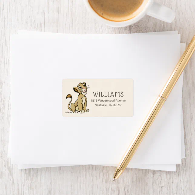Lion King - Simba | Birthday Label | Zazzle