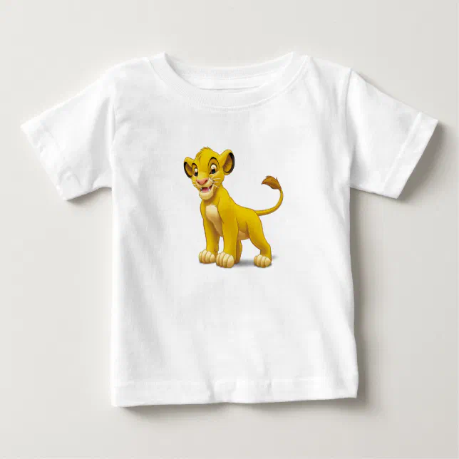 Lion King Simba cub standing Disney Baby T-Shirt | Zazzle