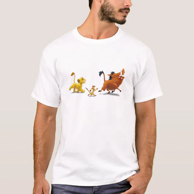 Lion King Simba cub timon pumbaa singing trotting T-Shirt | Zazzle