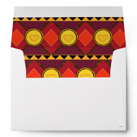 Lion King | Simba Icon African Style Pattern Fabric | Zazzle.com