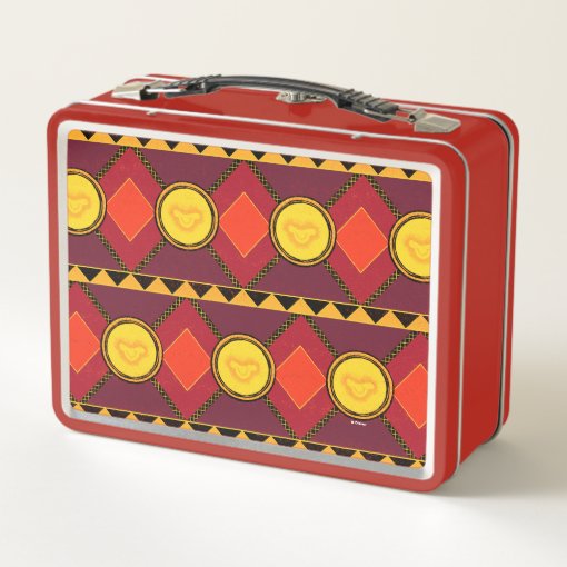 Lion King | Simba Icon African Style Pattern Metal Lunch Box | Zazzle