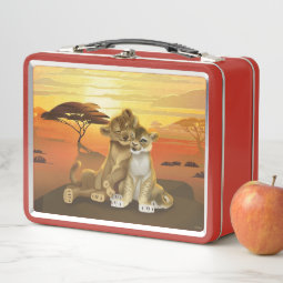 Lion King | Simba & Nala At Sunset Metal Lunch Box | Zazzle