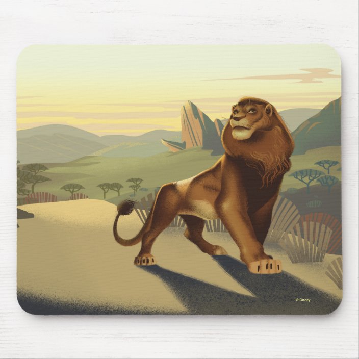 Lion King | Simba On Pride Lands Mouse Pad | Zazzle.com