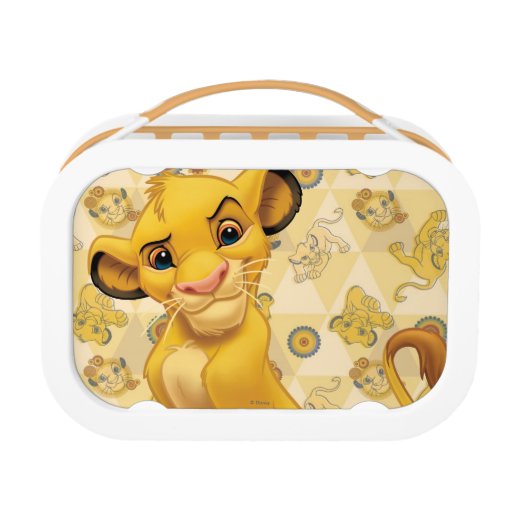 Lion King | Simba on Triangle Pattern Lunch Box | Zazzle