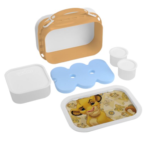 Lion King | Simba on Triangle Pattern Lunch Box | Zazzle