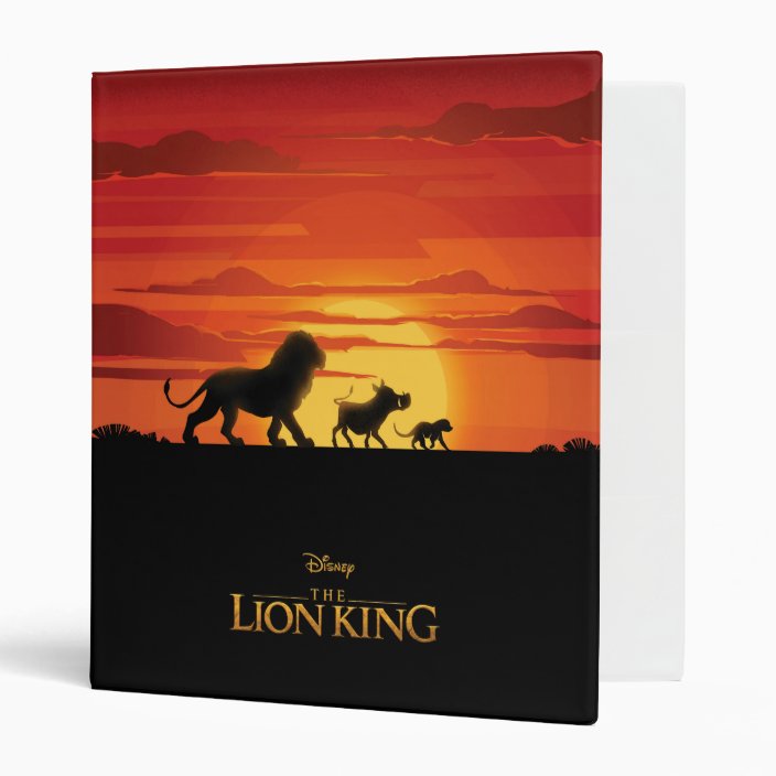 Lion King | Simba, Pumbaa, & Timon Silhouette 3 Ring Binder | Zazzle.com