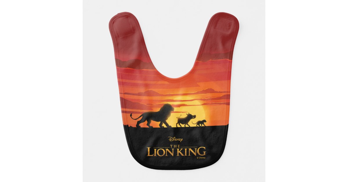 Lion King | Simba, Pumbaa, & Timon Silhouette Baby Bib | Zazzle