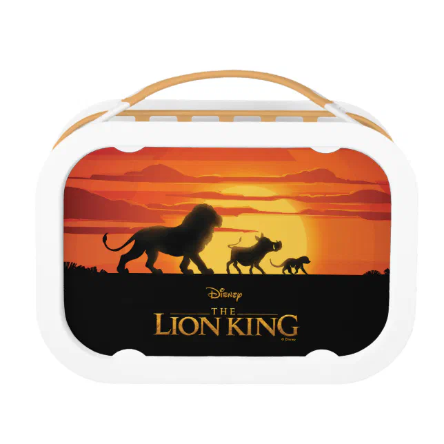 Lion King | Simba, Pumbaa, & Timon Silhouette Lunch Box | Zazzle