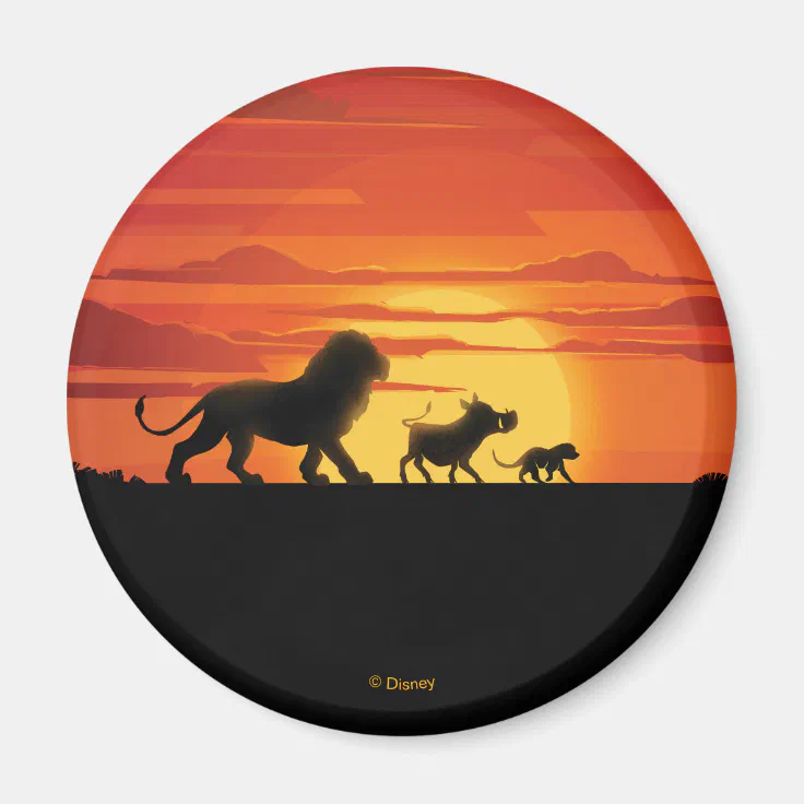 Lion King | Simba, Pumbaa, & Timon Silhouette Magnet | Zazzle