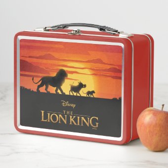 Lion King | Simba, Pumbaa, & Timon Silhouette Metal Lunch Box | Zazzle