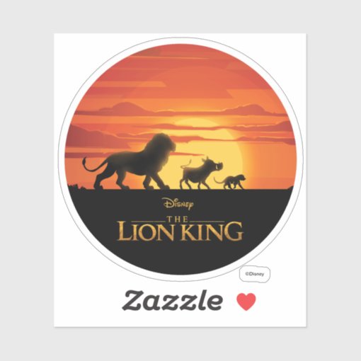 Lion King | Simba, Pumbaa, & Timon Silhouette Sticker | Zazzle