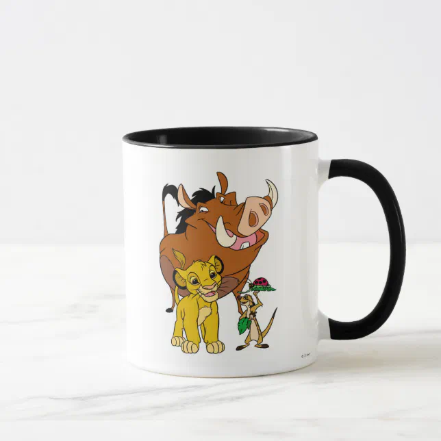Lion King Timon Simba Pumba with ladybug Disney Mug | Zazzle