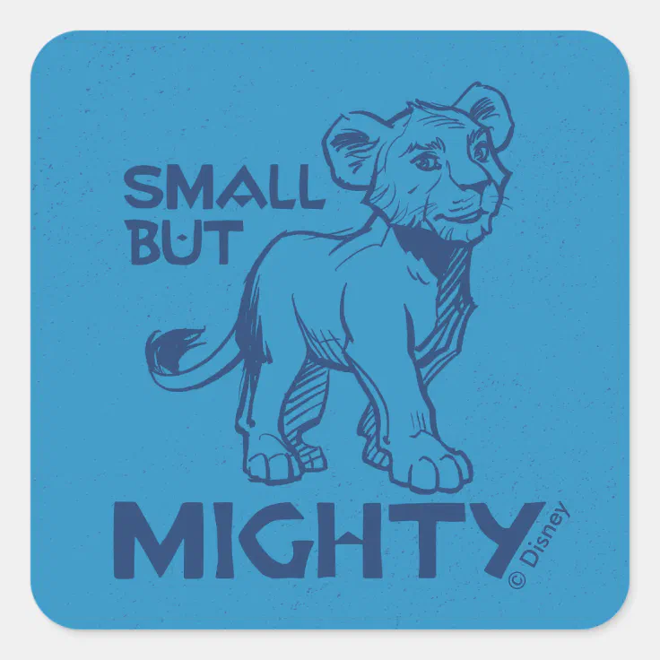 Lion King | Young Simba Sketch Square Sticker | Zazzle
