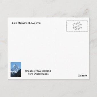 Lion Monument, Lucerne Postcard | Zazzle