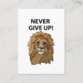 Lion Never Give Up Lion Business Card | Zazzle