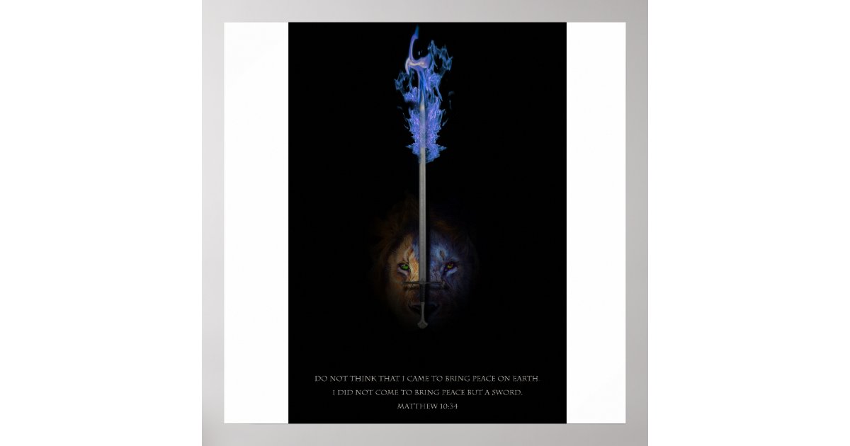 Lion of Judah and the Sword of Righteousness Poster | Zazzle