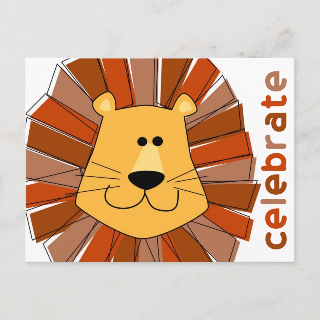 Lion Post Card Invitation | Zazzle